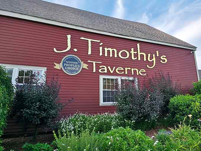 That red barn exterior isn't fooling anyone; this place has been serving hungry travelers since George Washington was president.