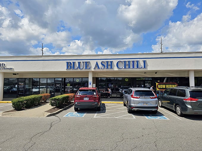 The blue lettering beckons like a beacon of deliciousness in this unassuming strip mall paradise.
