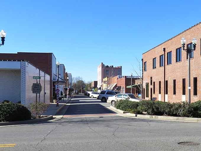 Downtown Vidalia stretches out under blue skies, where brick buildings stand proud like they've been waiting for you.