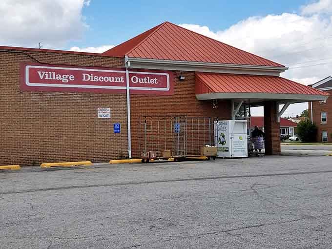 That bold red roof catches your eye like a beacon calling all bargain hunters to paradise.