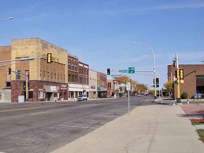 Wide streets and classic architecture create a downtown where parking is plentiful and stress is wonderfully absent.