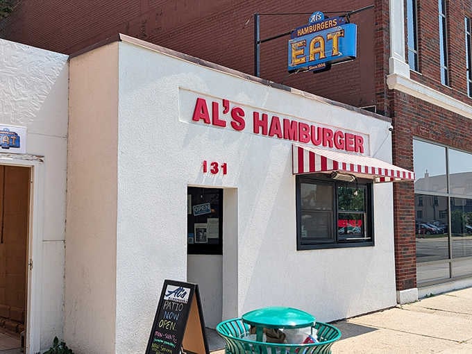 "EAT" commands the vintage sign, and trust me, that's exactly what you'll want to do at this beloved burger joint.