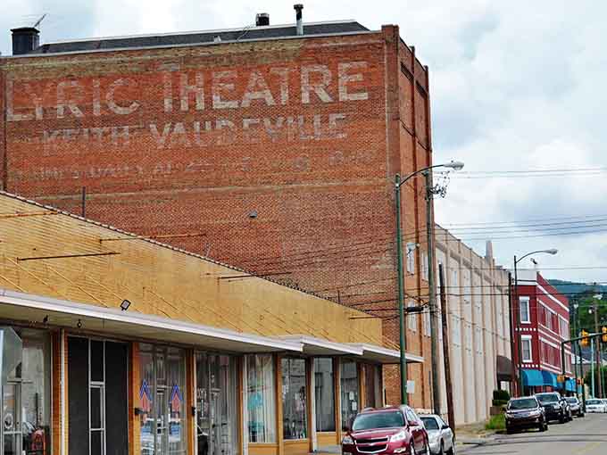 That faded theatre sign whispers stories of Saturday matinees and first dates from decades past.