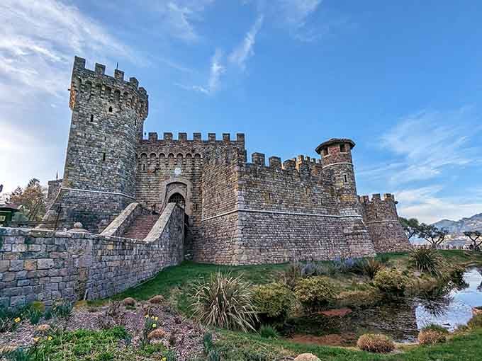 The drawbridge entrance and stone fortress walls transport you straight to Tuscany without the jet lag or passport hassle.
