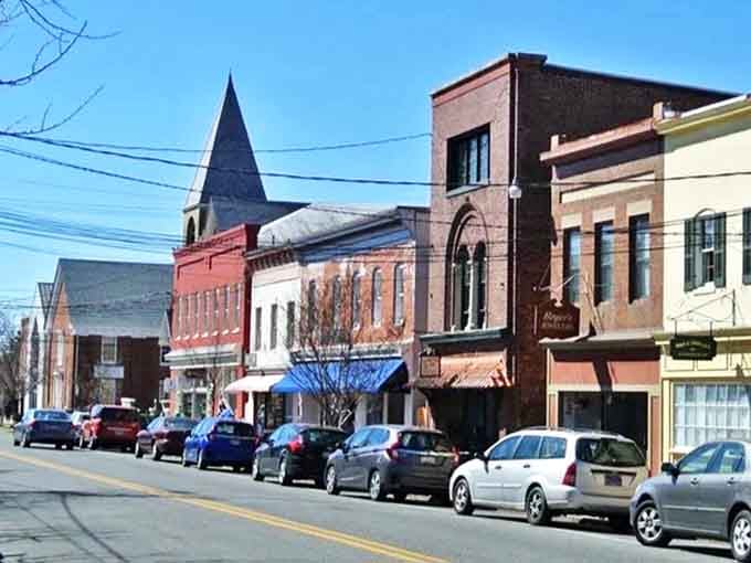 Colorful storefronts welcome visitors to Chestertown's main street, where history and small-town charm blend perfectly.