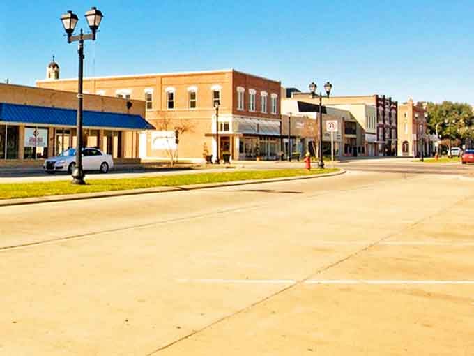 Downtown Crowley whispers stories of simpler times when neighbors knew each other's names.