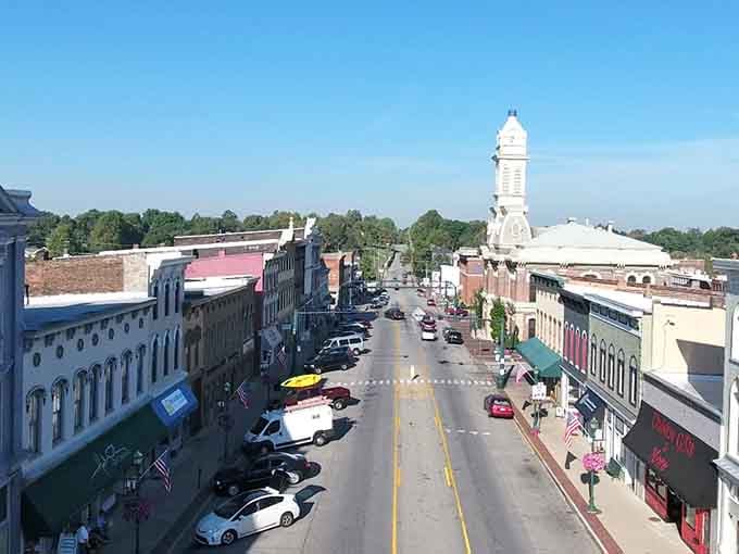 That clock tower watches over a town where your retirement savings can actually last through retirement.