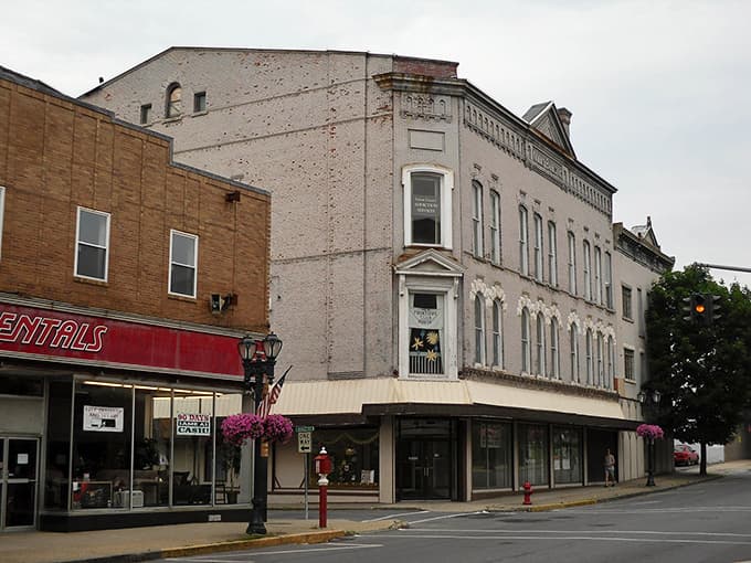 Downtown architecture tells stories of industrial heritage through weathered facades and timeless storefronts that still stand proud.