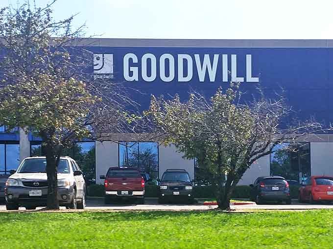 The parking lot stays busy because smart shoppers know the best deals arrive in those famous blue bins.