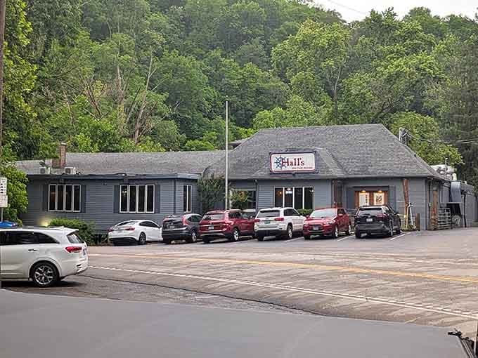 When locals pack the lot like this, you've stumbled onto something special hiding by the river.