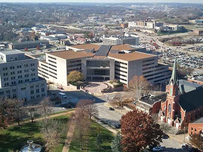 Government buildings and tree-lined streets create a picturesque setting where small-town feel meets capital city amenities.