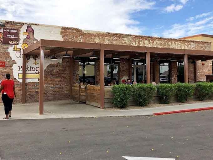 Lo-Lo's brick exterior whispers promises of crispy chicken and fluffy waffles that have made this place legendary.