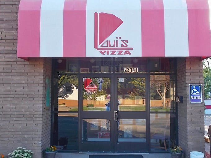 Step through these doors and enter Detroit pizza paradise – where cheese meets crust in a beautiful, crispy marriage.