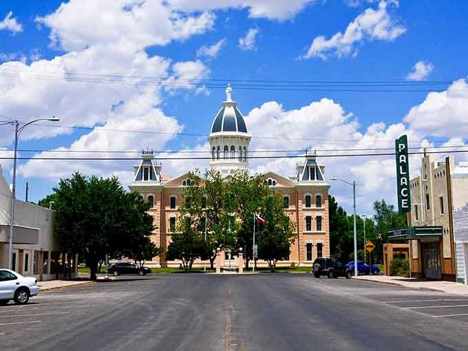 That stunning courthouse dome against brilliant blue clouds proves small-town architecture can absolutely steal the show.