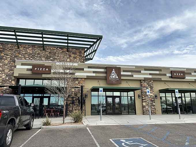 Sometimes the best treasures hide in shopping centers - this sleek spot proves it.