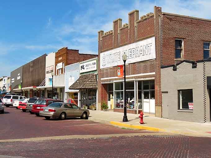Brick buildings and local shops create the kind of Main Street America scene that makes you slow down and smile.