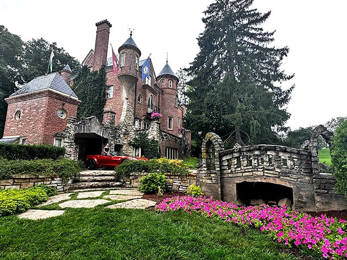 Brick, stone, and whimsy combine at Soderstrom Castle, where even the landscaping looks fit for a fairy tale.