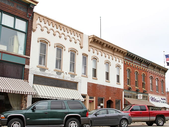 Historic storefronts that have weathered more than a century, still standing proud along the main drag.