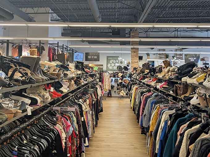 Inside, those organized racks and polished floors make finding designer deals feel like shopping at Nordstrom Rack.