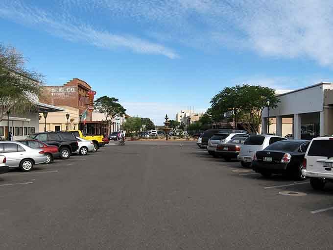 Ample parking and quaint storefronts make Yuma's shopping district a stress-free experience for savvy seniors.