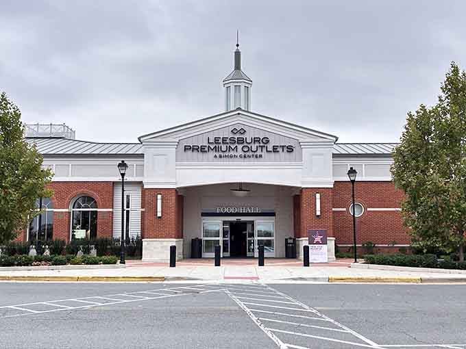 The grand entrance welcomes bargain hunters with architectural charm that says "premium" before you even see the prices.