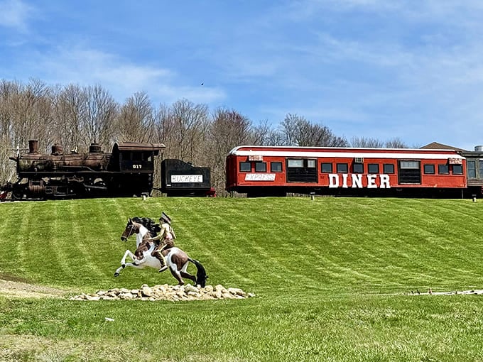 When a genuine train car becomes your restaurant, you know breakfast is going to be an adventure.