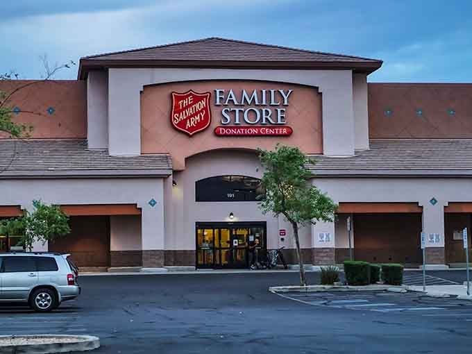 That familiar red shield logo means serious savings are just beyond those doors, friends.