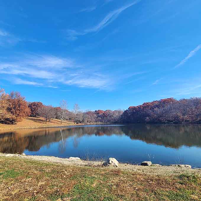 Crystal-clear reflections double the beauty, making you wonder which view is real and which is illusion.