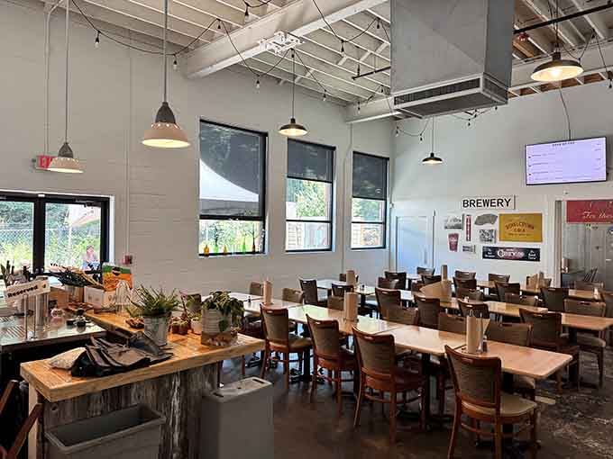 High ceilings and natural light make this feel less like a smokehouse, more like barbecue heaven's waiting room.