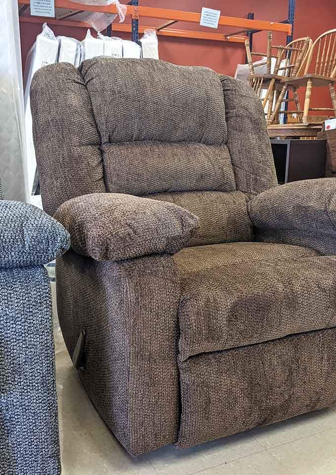 This recliner has more stories than your uncle at Thanksgiving, and it's ready to cradle your next Netflix marathon.