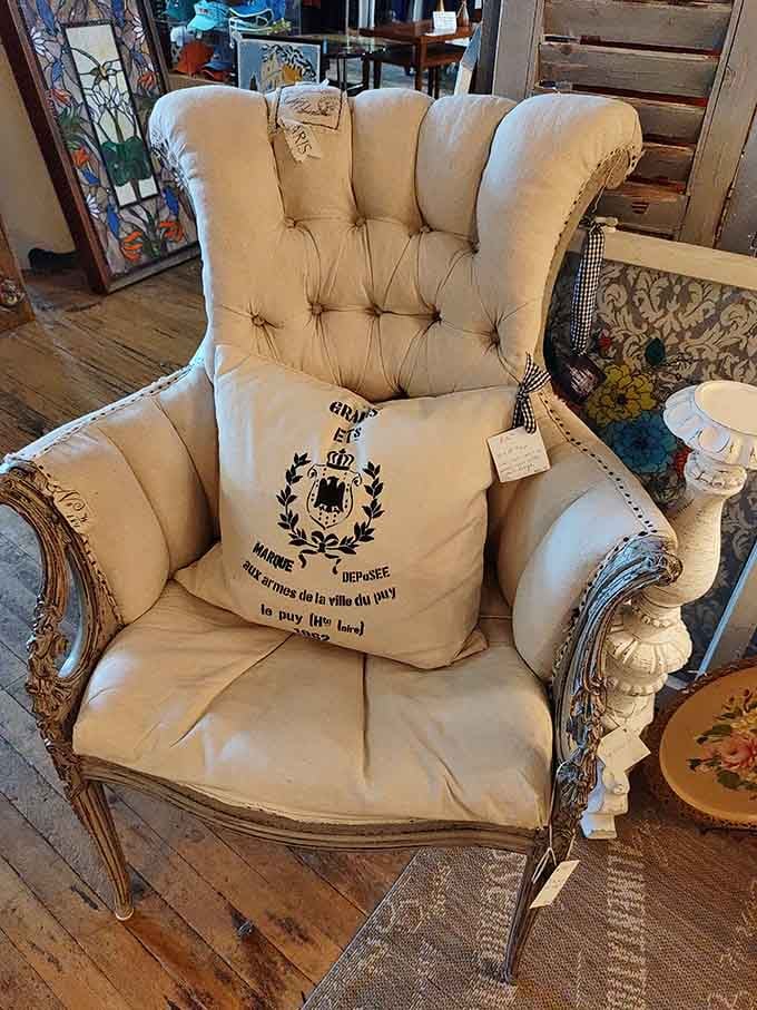 This elegant armchair has seen more dinner parties than your entire friend group combined, and it's still fabulous.