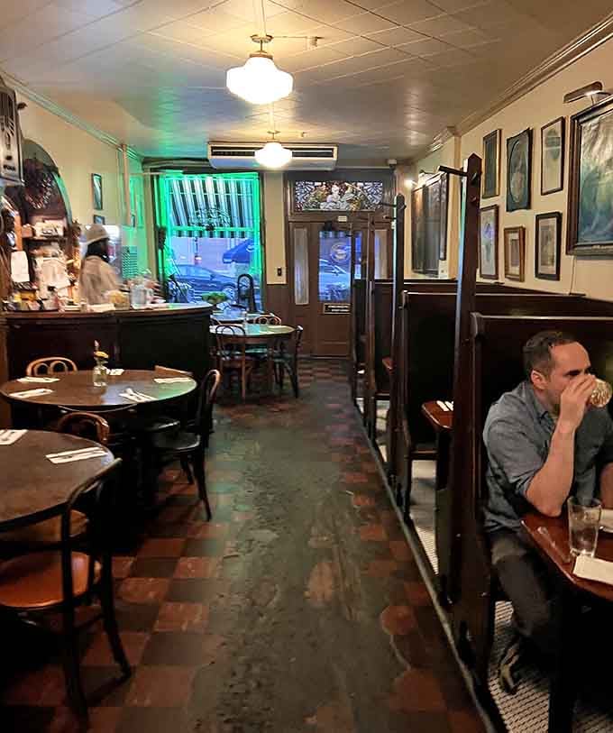 Step inside and you're transported to another era, complete with tin ceilings and walls full of stories.