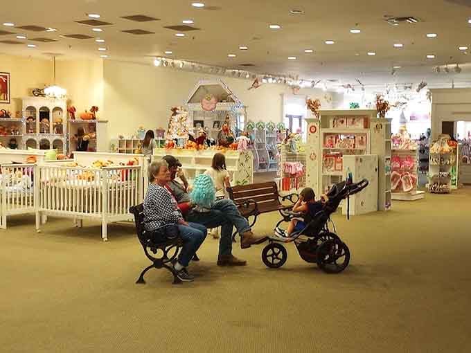Inside, families wait patiently for the next delivery. Yes, really. This is actually happening in Georgia right now.
