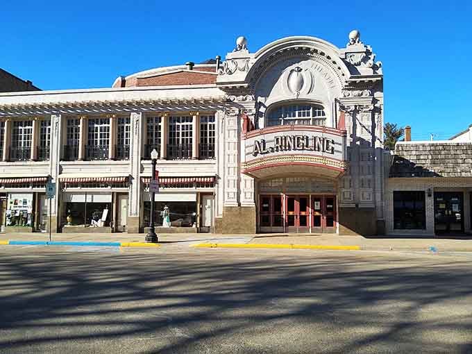 That Beaux-Arts facade isn't just for show; it's a daily reminder that Baraboo takes its entertainment seriously and beautifully.
