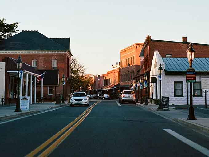 Golden hour on Main Street hits different when the buildings actually have stories to tell.