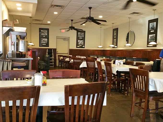 Classic diner vibes meet Southern hospitality in a space that feels instantly welcoming and comfortable.
