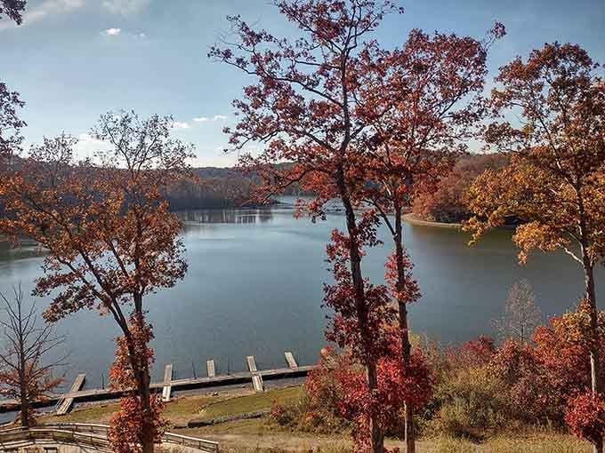 That autumn lake view hits different when you're not fighting crowds for a glimpse of it.