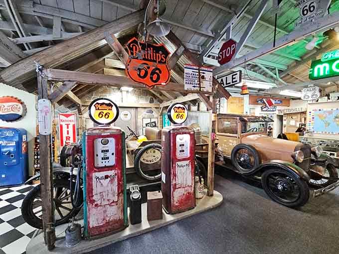 Step into a time capsule at the California Route 66 Museum, where vintage gas pumps and classic cars tell tales of America's love affair with the open road.