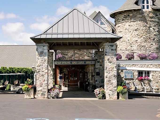 Walking through this stone archway feels like stepping into a European postcard, minus the jet lag.