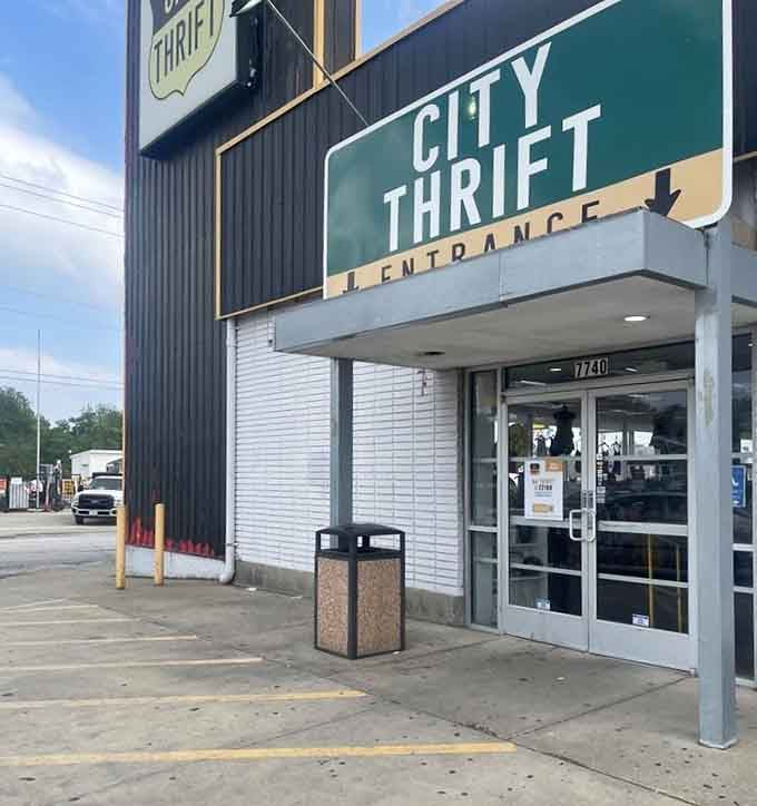 The entrance beckons like a portal to possibility, where someone's yesterday becomes your exciting tomorrow at bargain prices.