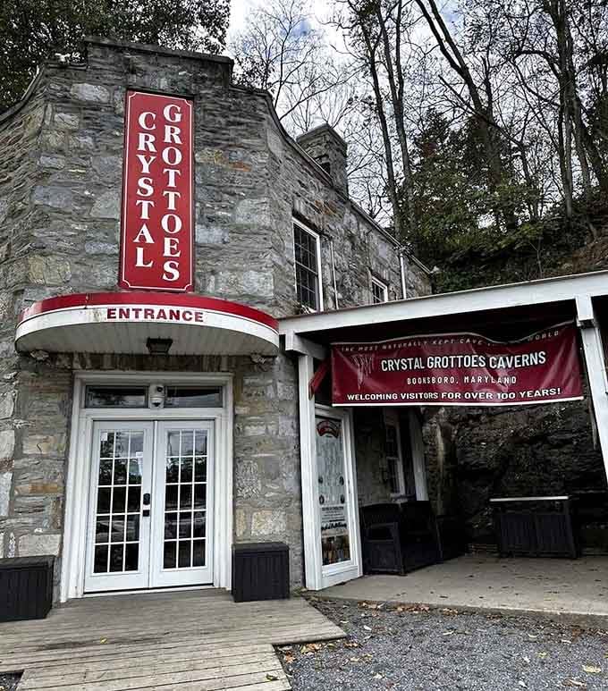 The unassuming entrance hides one of Maryland's best-kept secrets, like a portal to another world in plain sight.