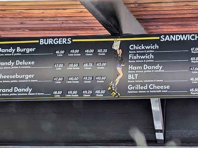 Simple choices, perfect execution, the menu board that proves you don't need fifty options to make people happy.