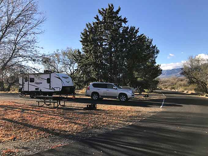 Your campsite comes with shade trees and mountain views&mdash;basically glamping without the Instagram influencers.