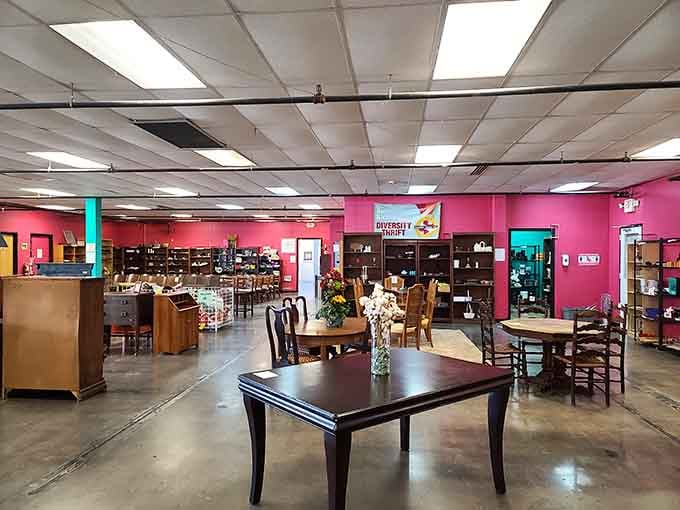 Furniture sprawls across polished floors like a showroom, proving one person's moving day is your decorating jackpot.