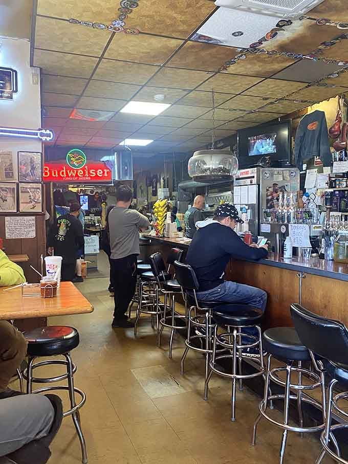 Authentic tavern vibes you can't fake: worn stools, neon signs, and decades of satisfied customers.