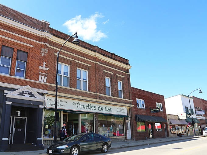 The Creative Outlet stands as downtown's artistic heartbeat. Behind that storefront lies a wonderland where imagination still trumps Amazon Prime.