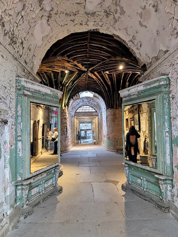 Walking through these corridors feels like stepping onto a movie set, except everything here is disturbingly real.