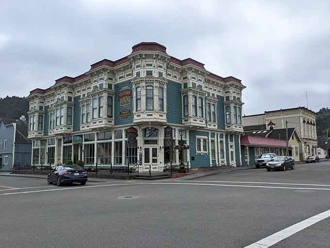 The Victorian Inn stands proud, reminding modern architecture that ornate details never go out of style.