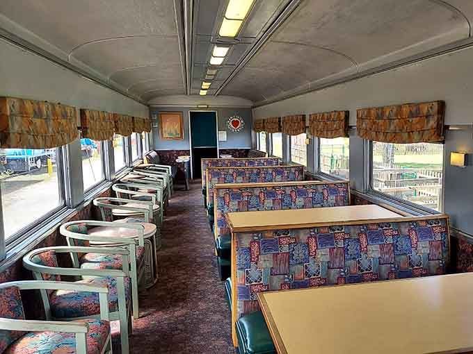 Step inside where vintage seats and classic details remind you that travel used to be an actual experience worth savoring.