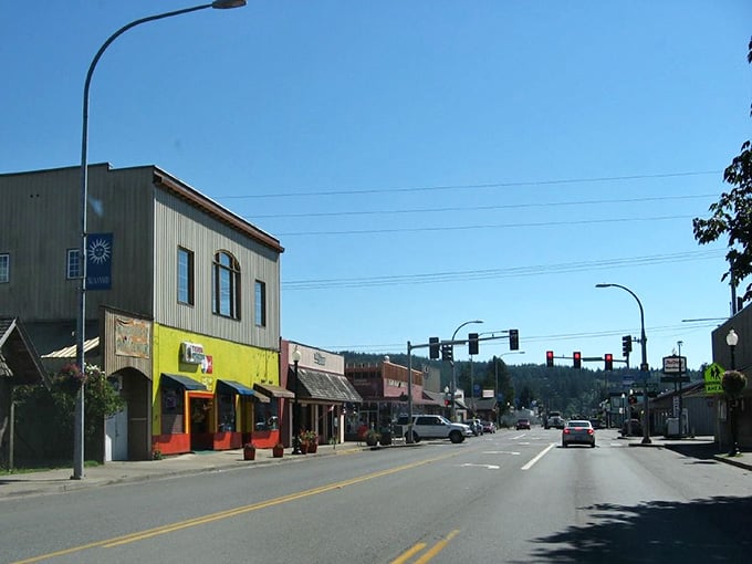 Main Street Forks looks like a movie set, but this is the real deal, folks.